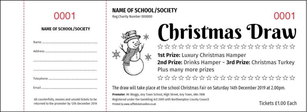 Christmas Raffle Tickets - Free Delivery | Raffle Tickets Online