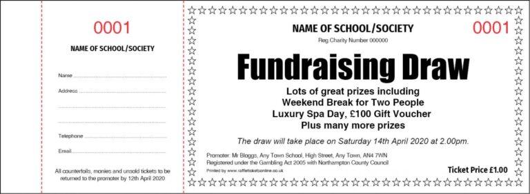 Fundraising Stars Raffle Tickets | Raffle Tickets Online