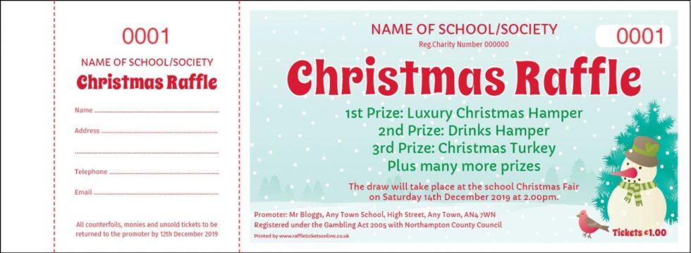 Christmas Raffle Tickets - Free Delivery | Raffle Tickets Online