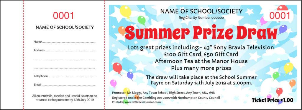Raffle Tickets Online - Free Delivery - 1st for Draw Ticket Printing