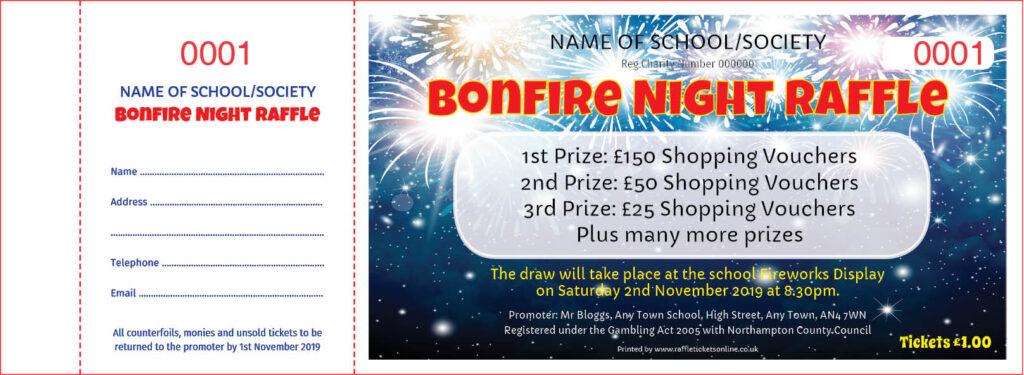 Fireworks Night Raffle Tickets - Raffle Ticket Printers | Raffle ...