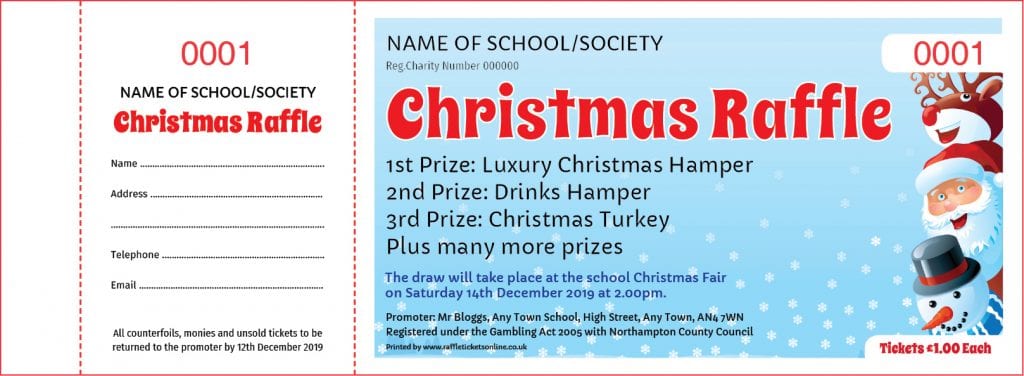 Christmas Raffle Tickets – Merry Christmas - Raffle Tickets Online