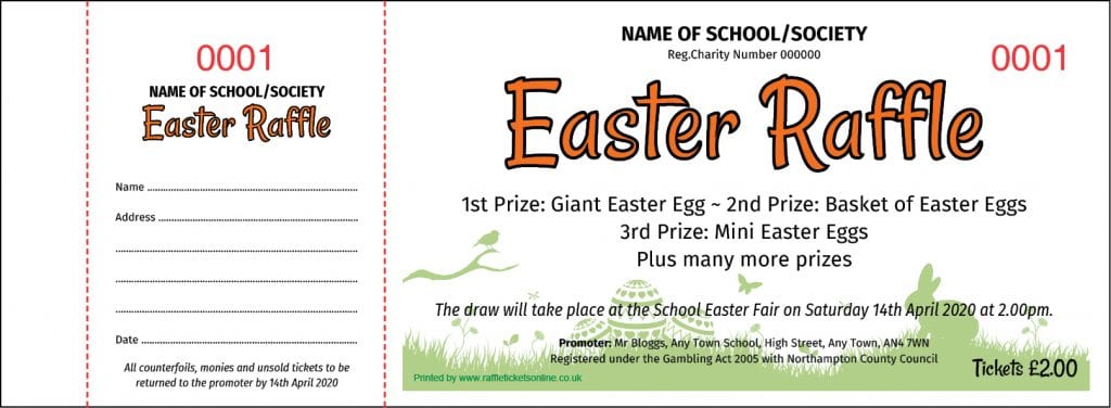 Easter Raffle Tickets – Raffle Tickets Online