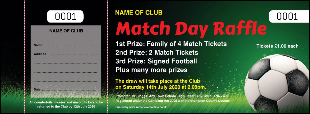 Raffle Tickets Online | Draw Ticket Printing UK