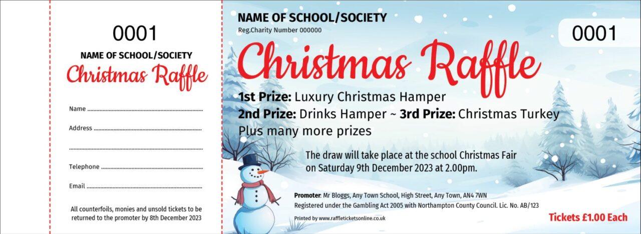 Christmas Raffle Tickets - Free Delivery | Raffle Tickets Online
